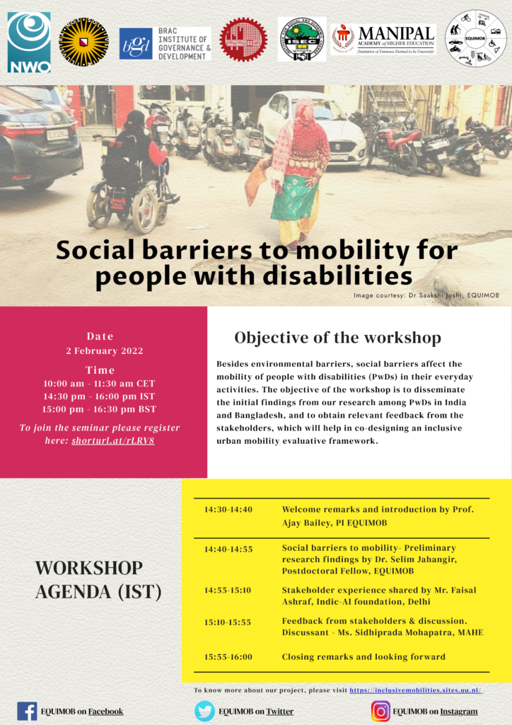 EQUIMOB: Inclusive Cities through Equitable Access to Urban Mobility ...